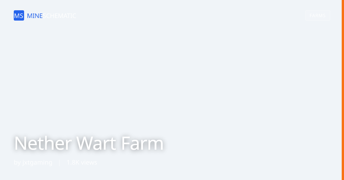 Nether Wart Farm - Minecraft Schematic | MineSchematic | MineSchematic